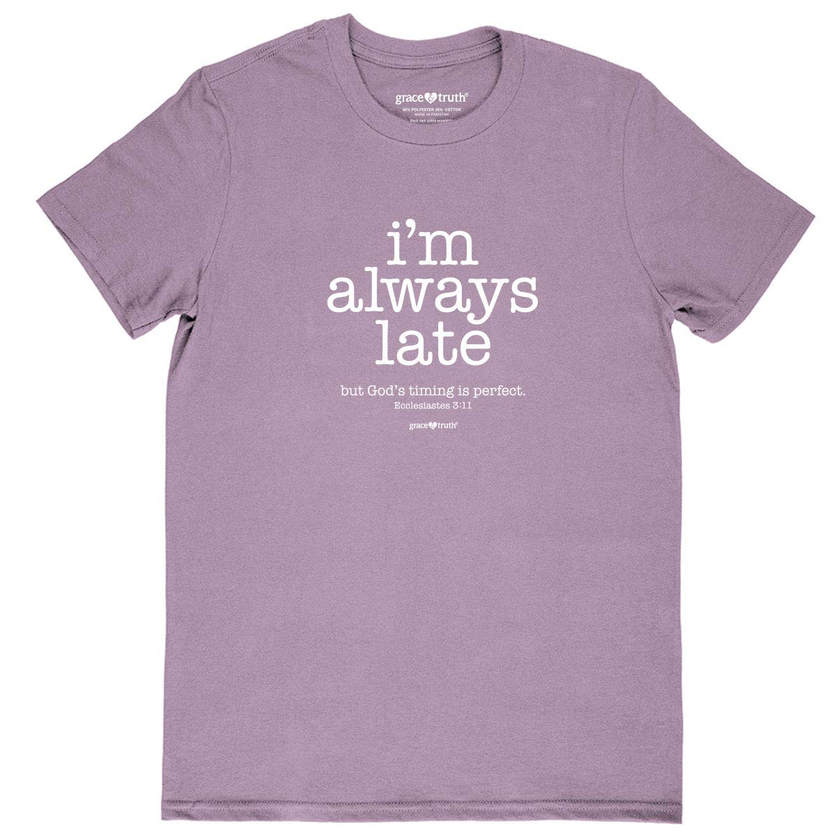 Grace & Truth Womens T-Shirt God's Timing - Paragon - X-Large