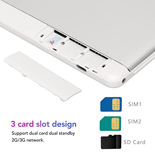 HD Tablet 1280x800 IPS Screen Dual Cameras 3 Slot Design 2GB RAM 32GB ROM 10.1 Inch Tablet for Home (US Plug)