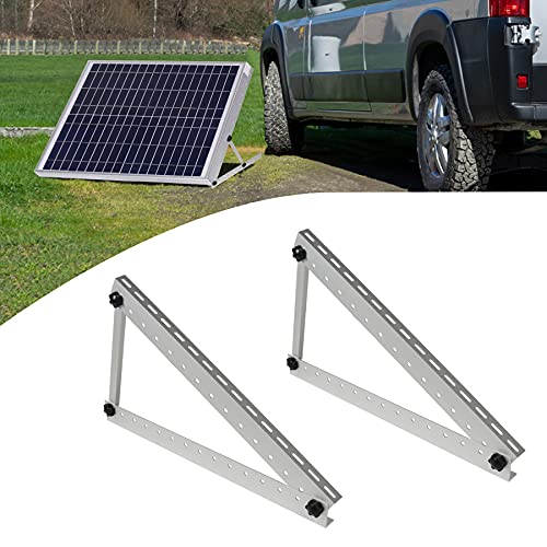 Powrocket Adjustable Solar Panel Tilt Mount Brackets,22 inch Solar Panel Racks with Foldable Tilt Legs on Flat Surface for Off-Grid Systems RV, Roof, Boat