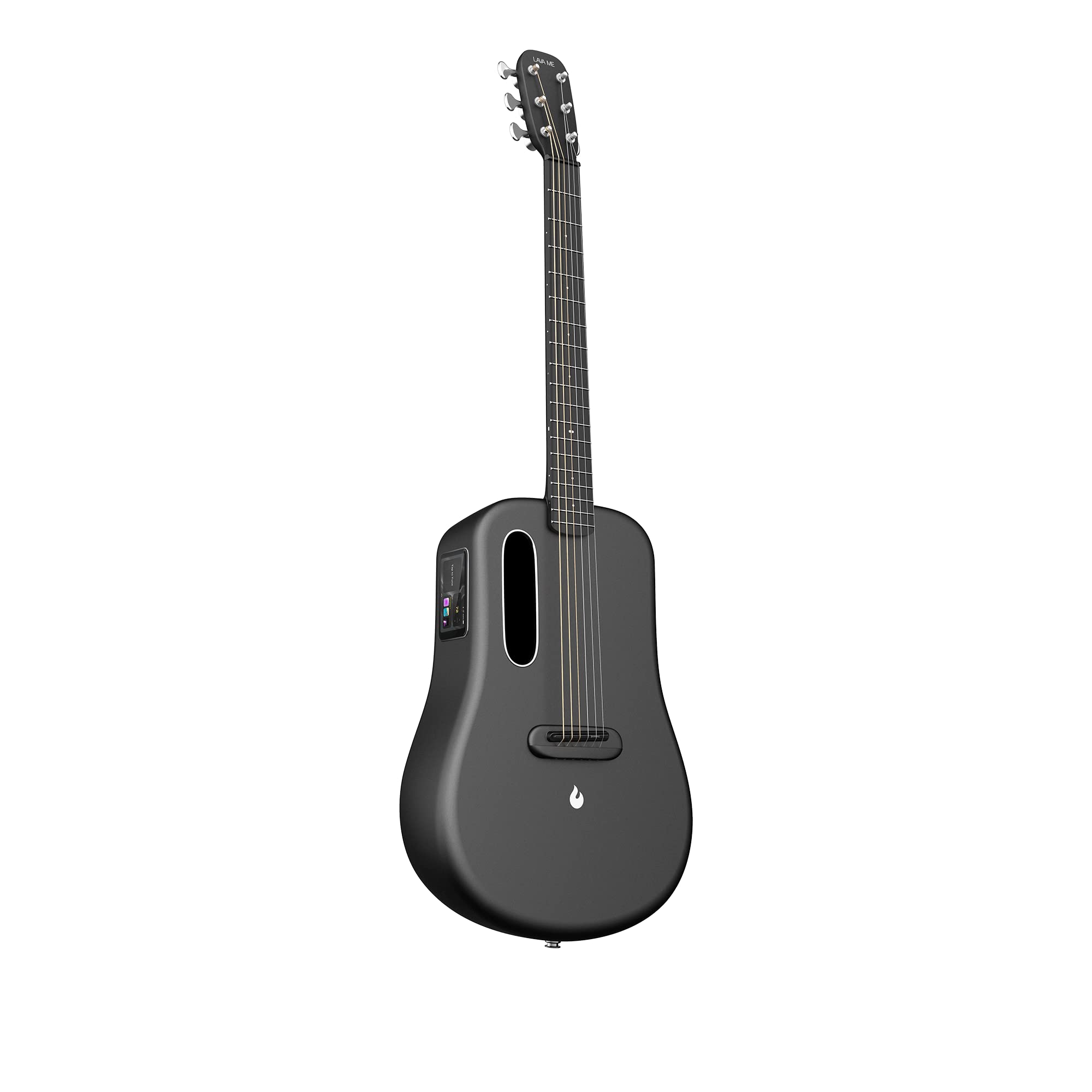 LAVA ME 3 Smartguitar with Multi-touch Display Integrated with HILAVA OS and Built-in Effects Loops & Guitar Apps, Carbon Fiber Acoustic Guitar for beginners & pros(36 inch Space Grey Bag)