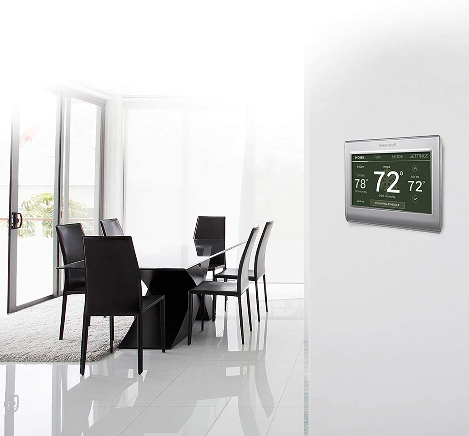 Honeywell Home RTH9585WF1004-RB Wi-Fi Smart Color Thermostat, 7 Day Programmable, Touch Screen, Energy Star, Alexa Ready (Renewed)