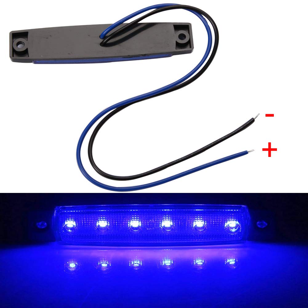 HONG 111 Marine Boat Lights, Utility Led Interior Lights for Boat Deck Courtesy Cockpit Decoration Light, 12V Waterproof Boat Navigation Lights for Bow and Stern, Kayak Lights (10 Pack) (Blue)
