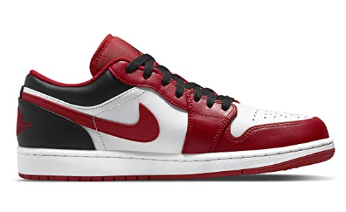 Jordan Mens 1 Low 553558 163 Bulls - Size 10.5 Black/White/Red
