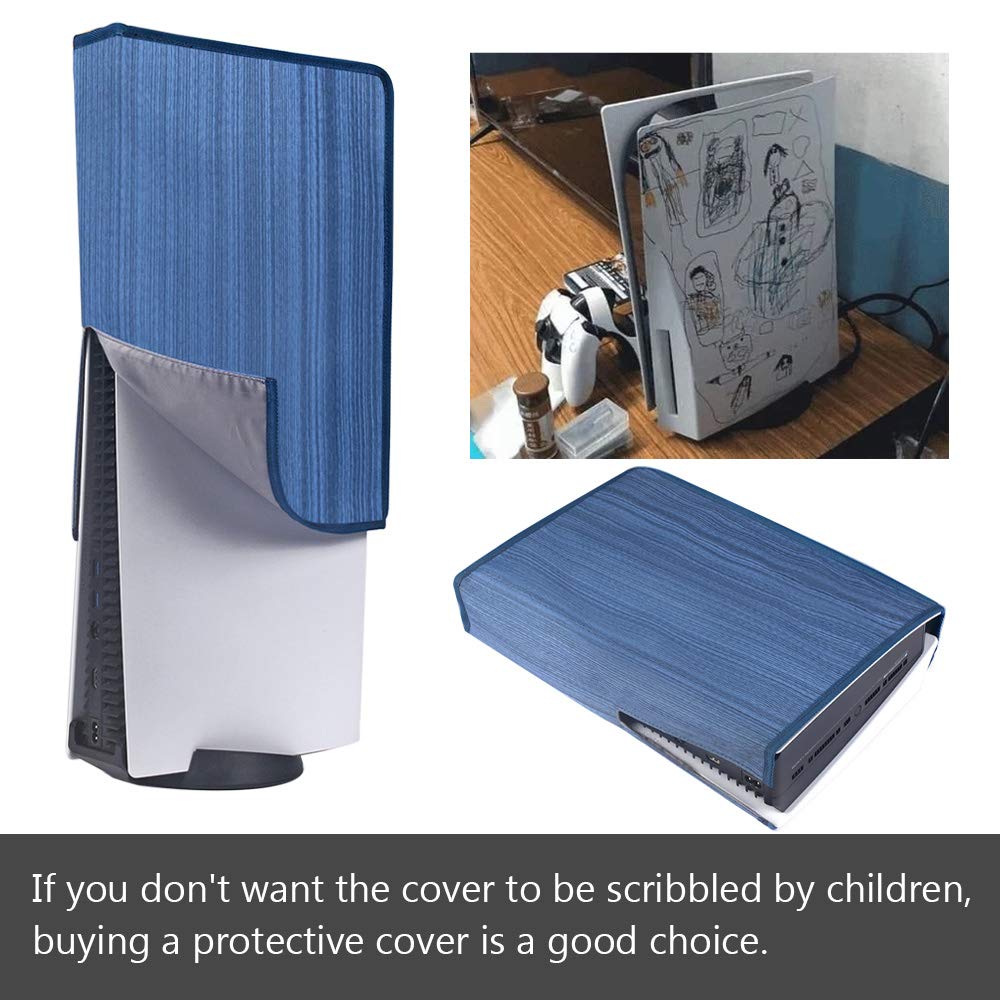 HIJIAO Dust Cover for PS5 Sony Playstation 5 Console,Host DustProof Cover Protector Sleeve for PS5 (BLUE)