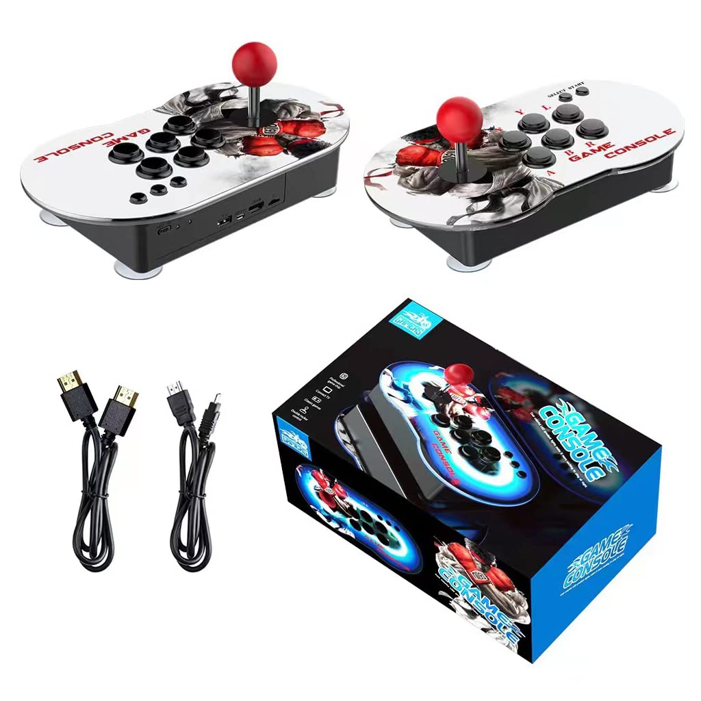 M9 TV Video HDMI high-Definition Game Console PS1 TV Home Dual Cable Rocker Handle 10000+Game Support TF Expansion 128G connectable Handle to Realize Four Person Fight Controller (256)