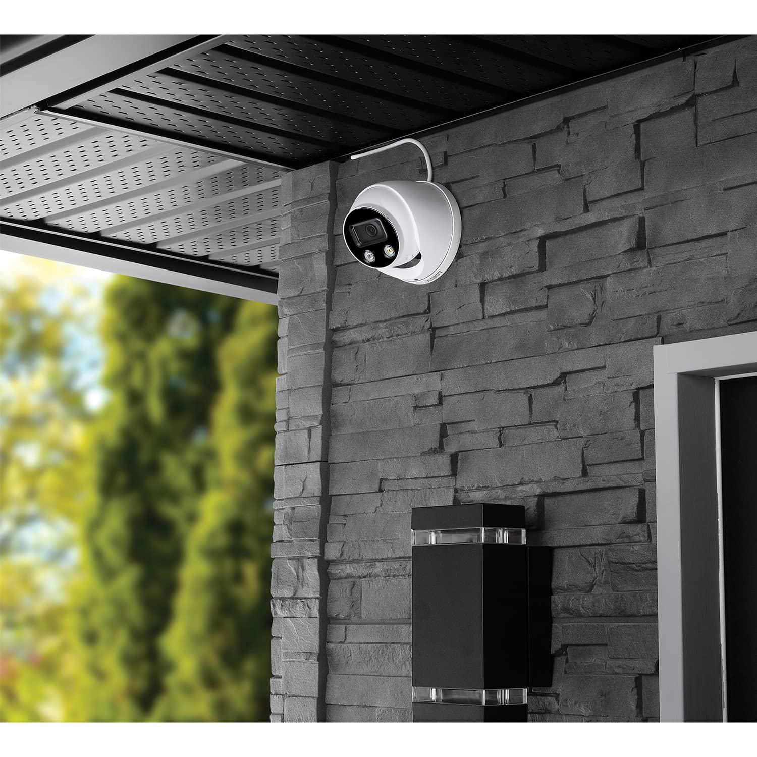 Lorex E893DD-E Indoor/Outdoor 4K Ultra HD Smart Deterrence IP Dome Camera with Smart Motion Detection Plus, 150ft Night Vision, CNV, 2.8mm, F2.0, IP67, Audio, White, Camera Only (M.Refurbished)