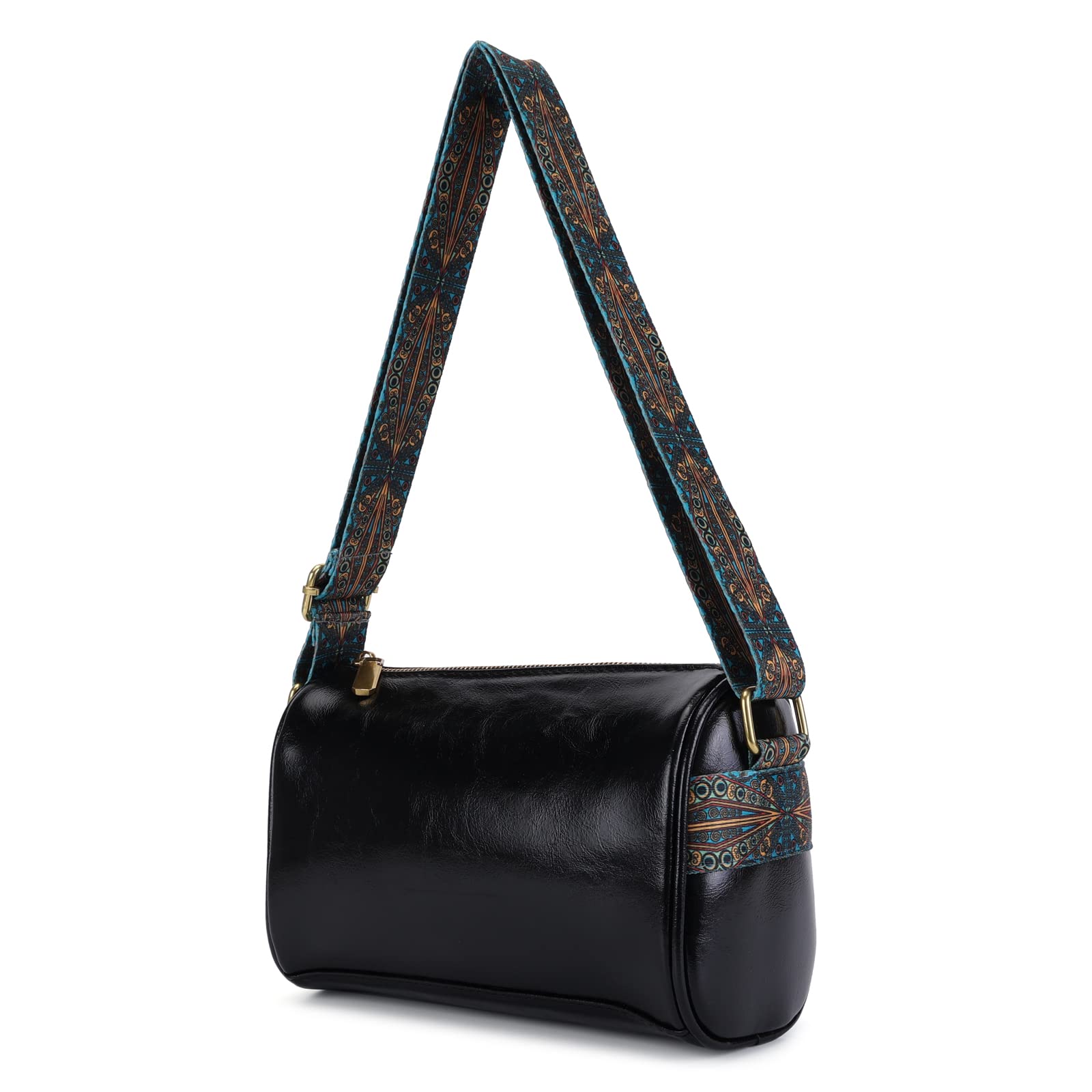 MAXWISE Guitar Strap Crossbody Bag For Women Fashion Shoulder Bag Purse (Black)