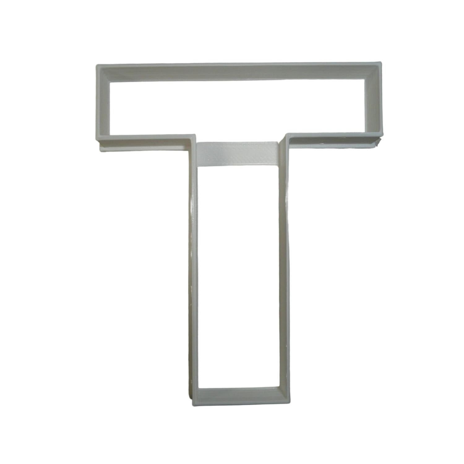 LETTER T 4 INCH UPPERCASE CAPITAL BLOCK FONT COOKIE CUTTER MADE IN USA PR4233