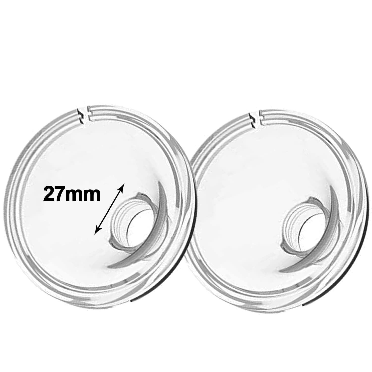 Luxlady Flange 27mm, Compatible with Wearable Breast Pump S9 / S12, Accessories Replacement Parts for Luxlady and Other Brands in Same Model, Flange 27mm, 2 Pack
