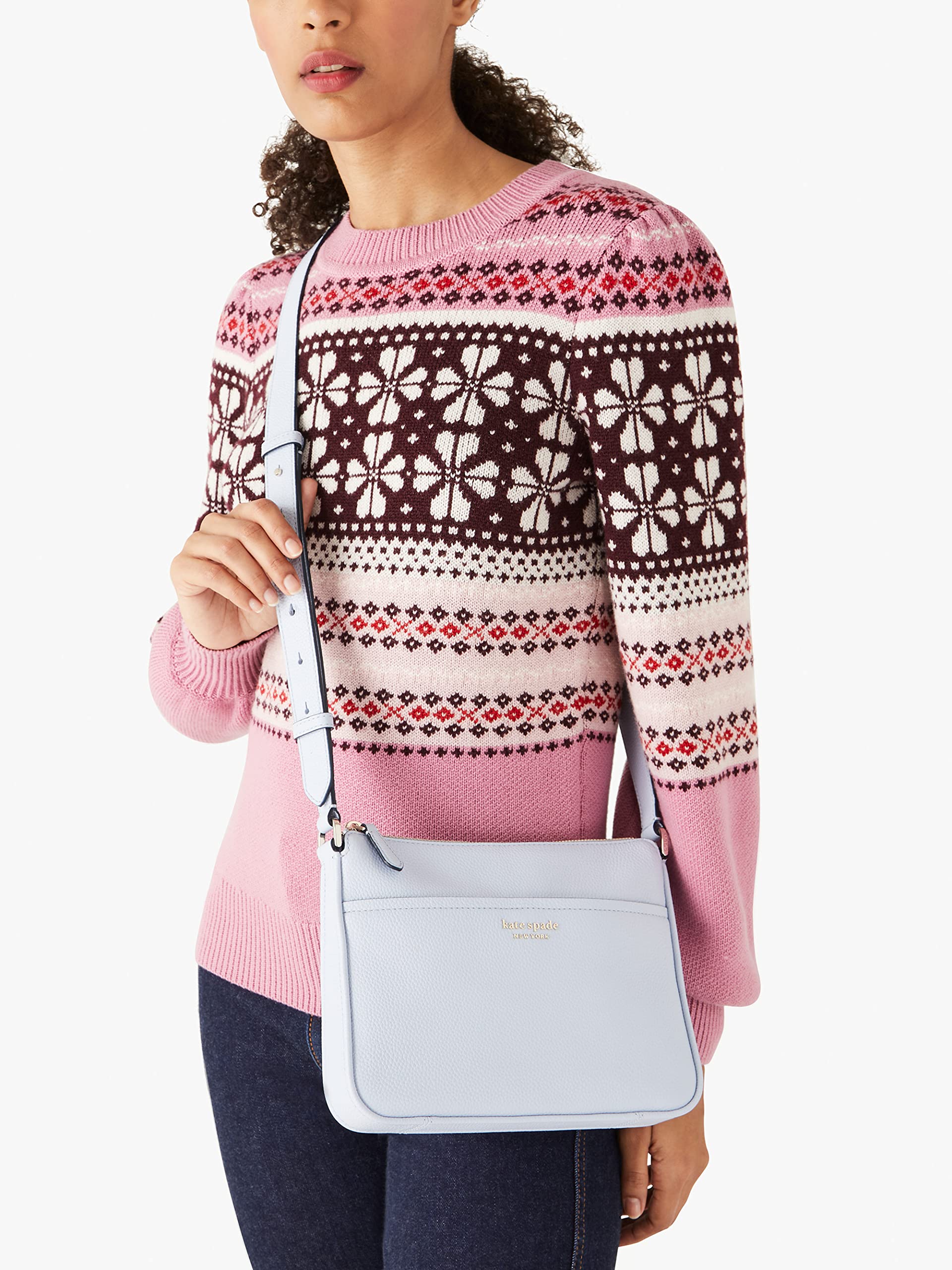 Kate Spade New York Run Around Medium Crossbody Pale Hydrangea One Size