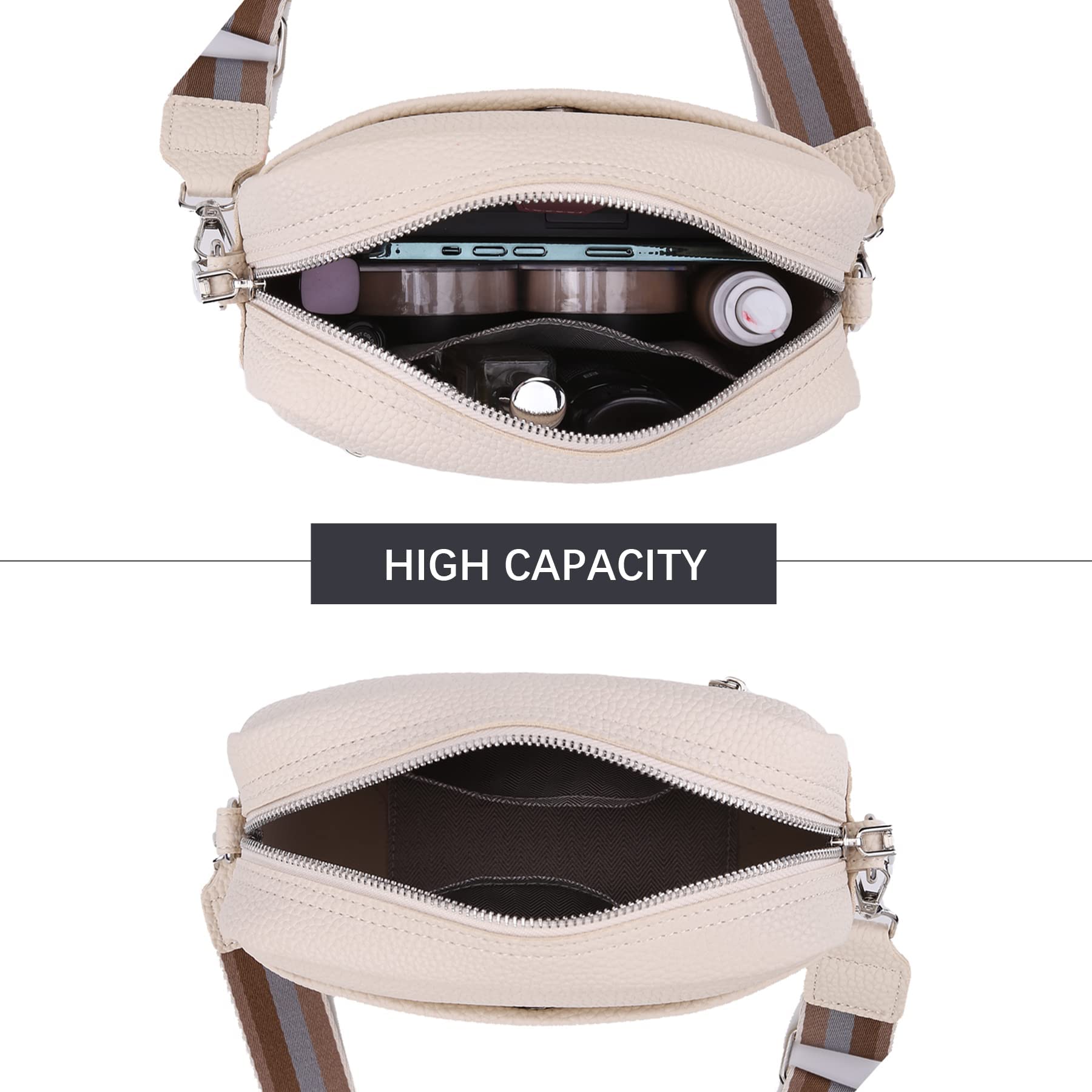 MABROUC Shoulder Handbag Purses for Women, Vegan Leather Crossbody Bag for Ladies and Girls with Adjustable Strap(beige2)