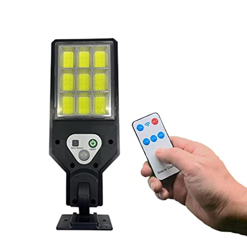 Solar Street Light Motion Sensor - IP65 Waterproof Outdoor Solar Powered Street Lights, Dusk to Dawning with Remote Control, LED Floods Light for Parking Lot, Drive-Way
