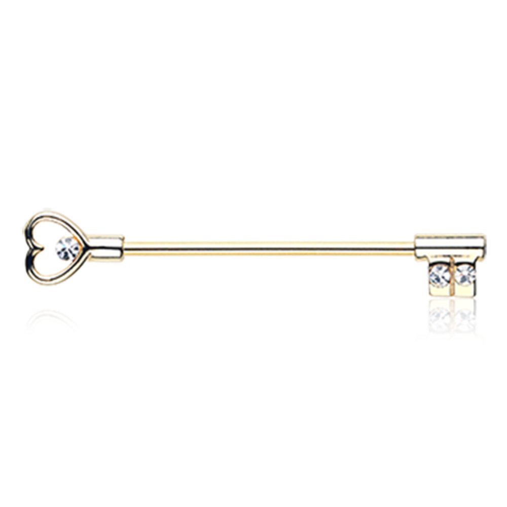 Golden Heart Key WildKlass Industrial Barbell