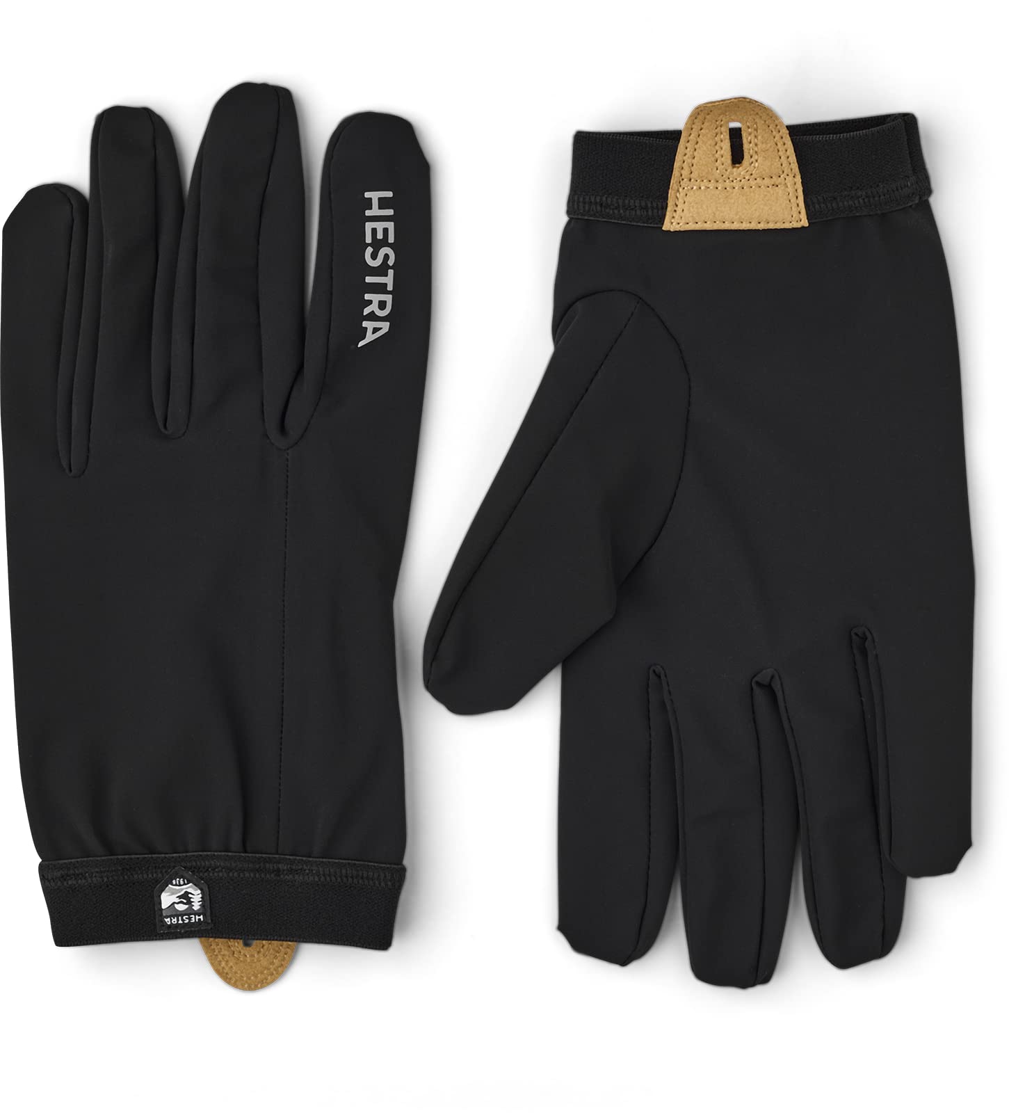 Hestra Nimbus Gloves - 5-Finger Glove for Hiking, Biking and Other Outdoor Activities - Black - 8