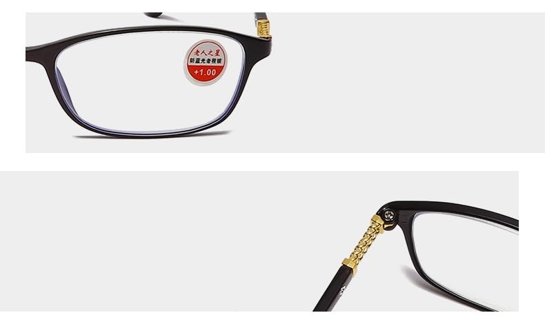 HDTVTV Clear Vision Computer Readers Lightweight Reading Glasses Eyewear Blue Light Blocking Flat Light Mirror (Color : C3, Size : +250)