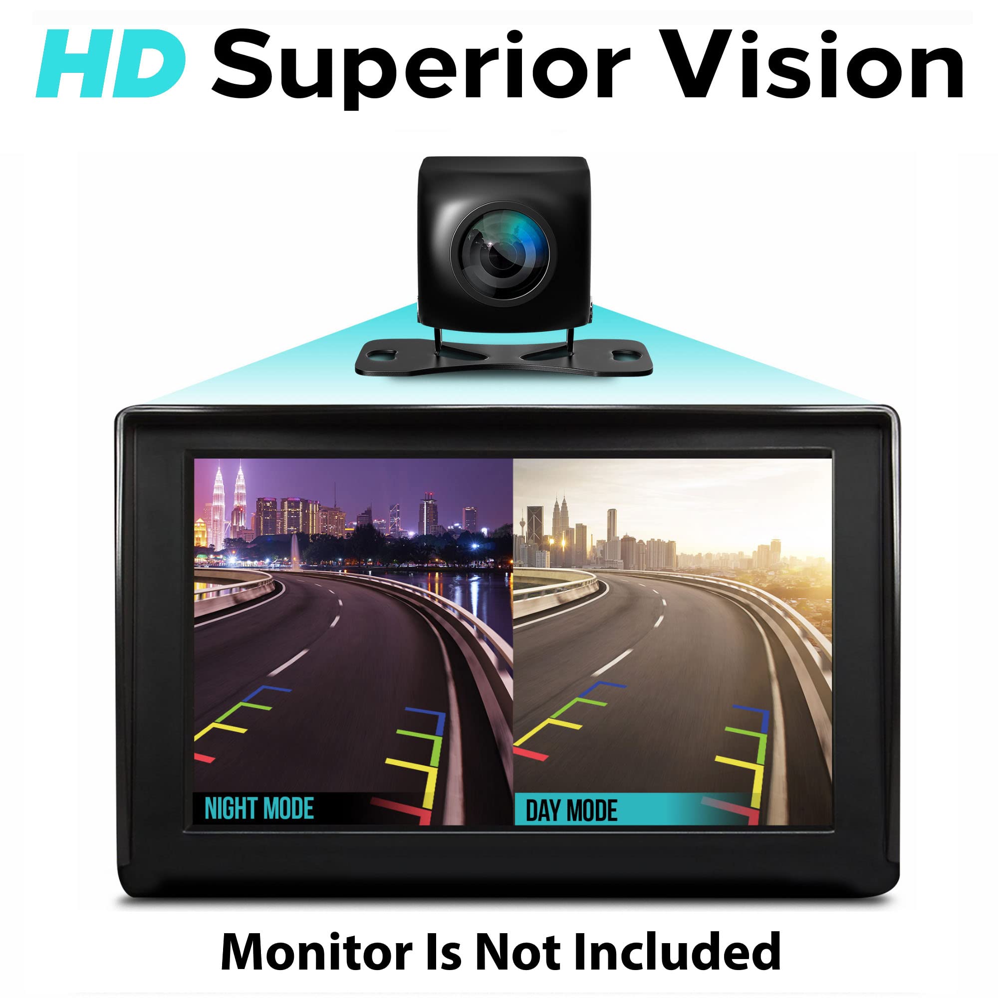 HD Backup Camera Night Vision - Reverse Camera for Car - Waterproof Universal OEM Auto Back Up Car Rear View Camera for Pickup Trucks SUVs RVs Vans - Super Wide Angel 149 Degrees - High Definition