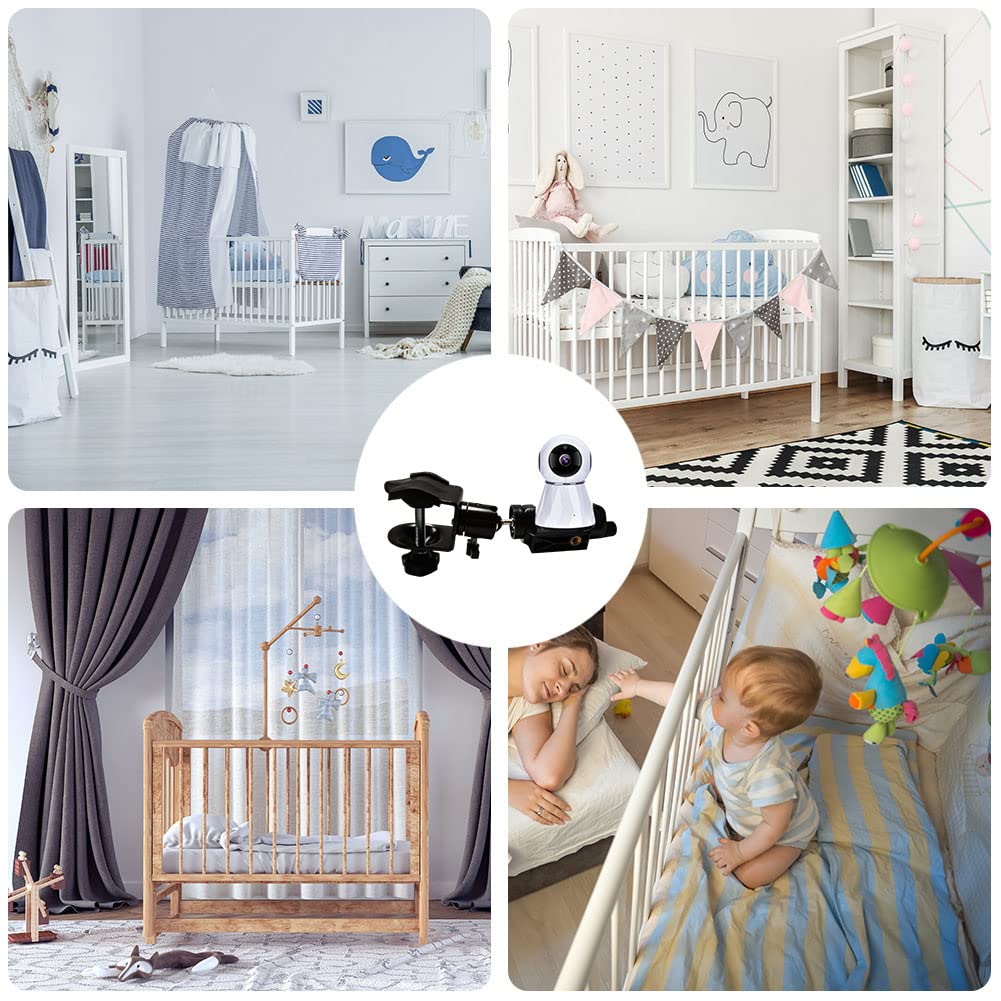 HelloCreate Baby Monitor Camera Bracket, 360 Degrees Rotatable Stable Camera Mount Bracket Baby Monitor Camera Mount Bracelet