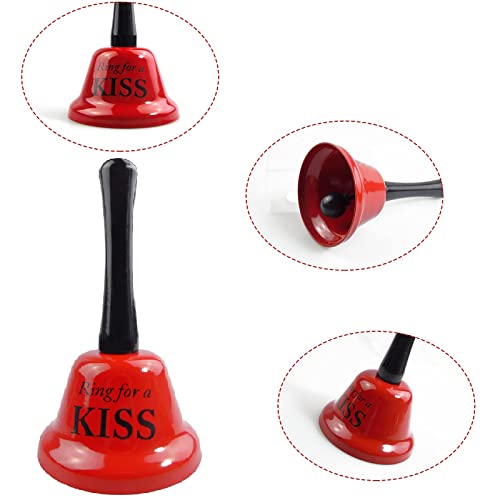 KYHSOM 2 Pack Kiss Bell, Hand Bell Service Bell Bar Counter Call Bell Reception Bell Wedding Events Bell Party Events Bell