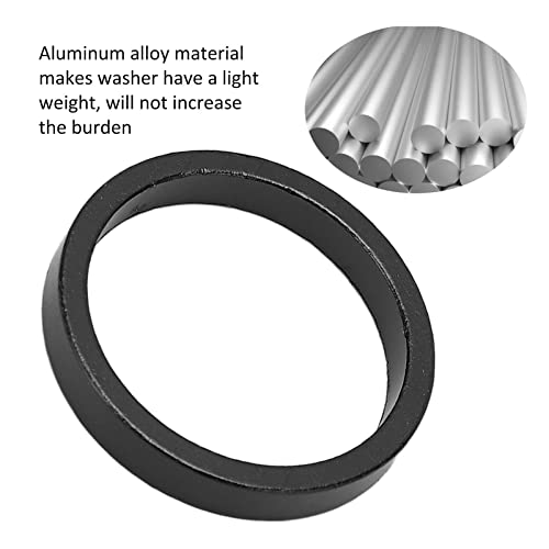 Kadimendium Bicycle Headset Spacer, Light Weight Reliable Long Lasting Bicycle Fork Washer for Road Bike 28.6mm Tube(Black)