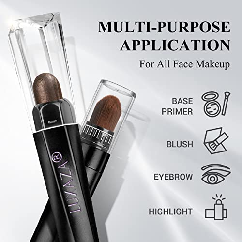 LUXAZA Brown Eyeshadow And Eyeliner Pen Set, Shimmer Neutral Cream Crayon,Waterproof Long Lasting Eye Highlighter Stick,Eye Brightener Stick Makeup Set, 6PCS