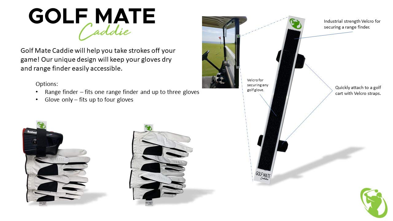 Golf Mate Caddie | Golf Glove Dryer | Removable Cart Accessory (Range Finder Option)