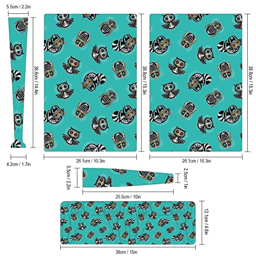 Mexican Owl Cat Skulls Full Protective Skin Cover Design Wrap Decal Sticker Compatible with PS5 Digital Edition Console and Controller