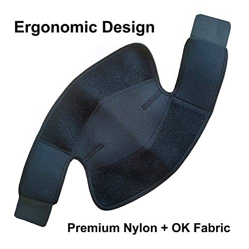 HIGHLOONG Adjustable Elbow Brace Support CoolMax Breathable Compression Arm Sleeve Wrap for Olecranon Joint Pain, Bursa Protection, Arthritis & Tendonitis Relief (One Size Fits Most)