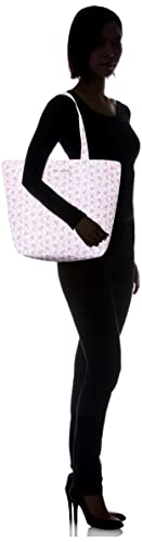Maison de Fleur Women's Tote Bag, Water Repellent, Flower Print, M Bag, Pink