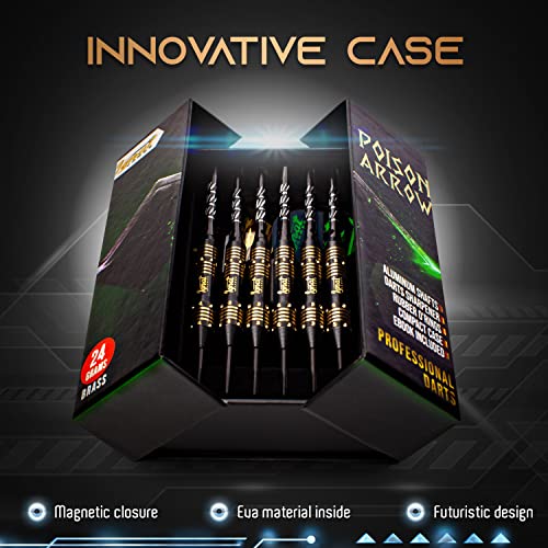 IgnatGames Darts Plastic Tip Sets - Soft Tip Darts for Electronic Dartboard - Plastic Tip Darts Set with Aluminum Shafts, O'rings, 100 Dart Tips and 16 Flights + Darts Wrench + Innovative Case
