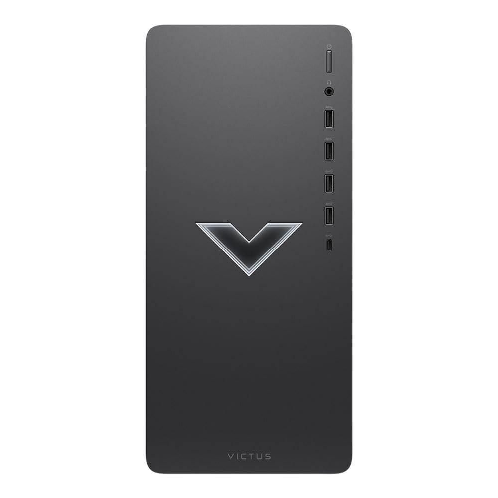 HP 2023 Victus 15L Gaming Desktop PC, AMD 6-Core Ryzen 5600G Processor (Up to 4.4 GHz), 16GB RAM, 1TB SSD, AMD Radeon RX6400, Mouse and Keyboard, Win 11 Home, Mica Silver, with HDMI Accessory