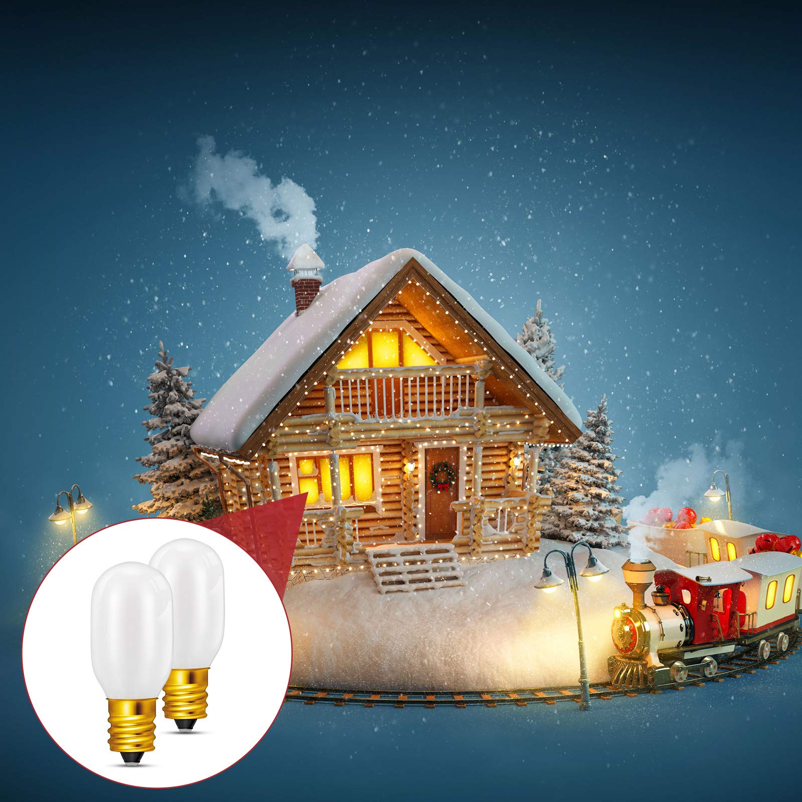 Honoson Christmas Village Light Bulbs 6 W Replacement Bulbs Accessory for Christmas House Replacement Bulbs Accessories (20 Pieces)