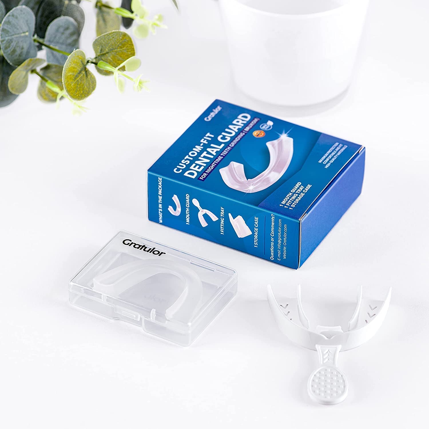Mouth Guard for Grinding Teeth, Mouthpiece for Cleaning Teeth,Comfort fit for Your Teeth, Moldable Mouth Guard for Clenching Teeth at Night