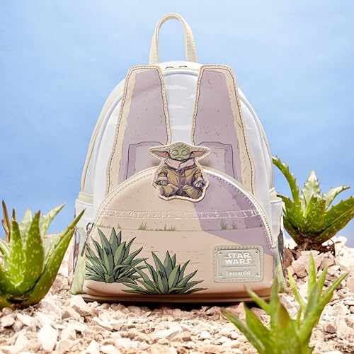 Loungefly The Mandalorian Grogu Stone Glow in the Dark Mini-Backpack, Amazon Exclusive