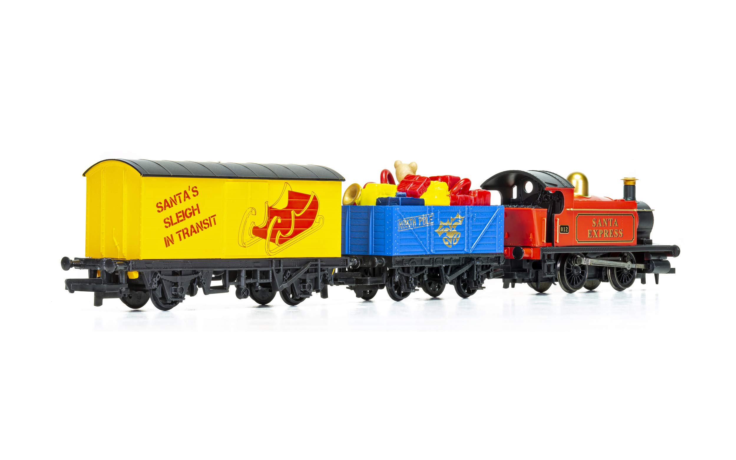Hornby Santa's Express Christmas Toy Train Set R1248, Red, Blue & Yellow,3 years and over,16pcs