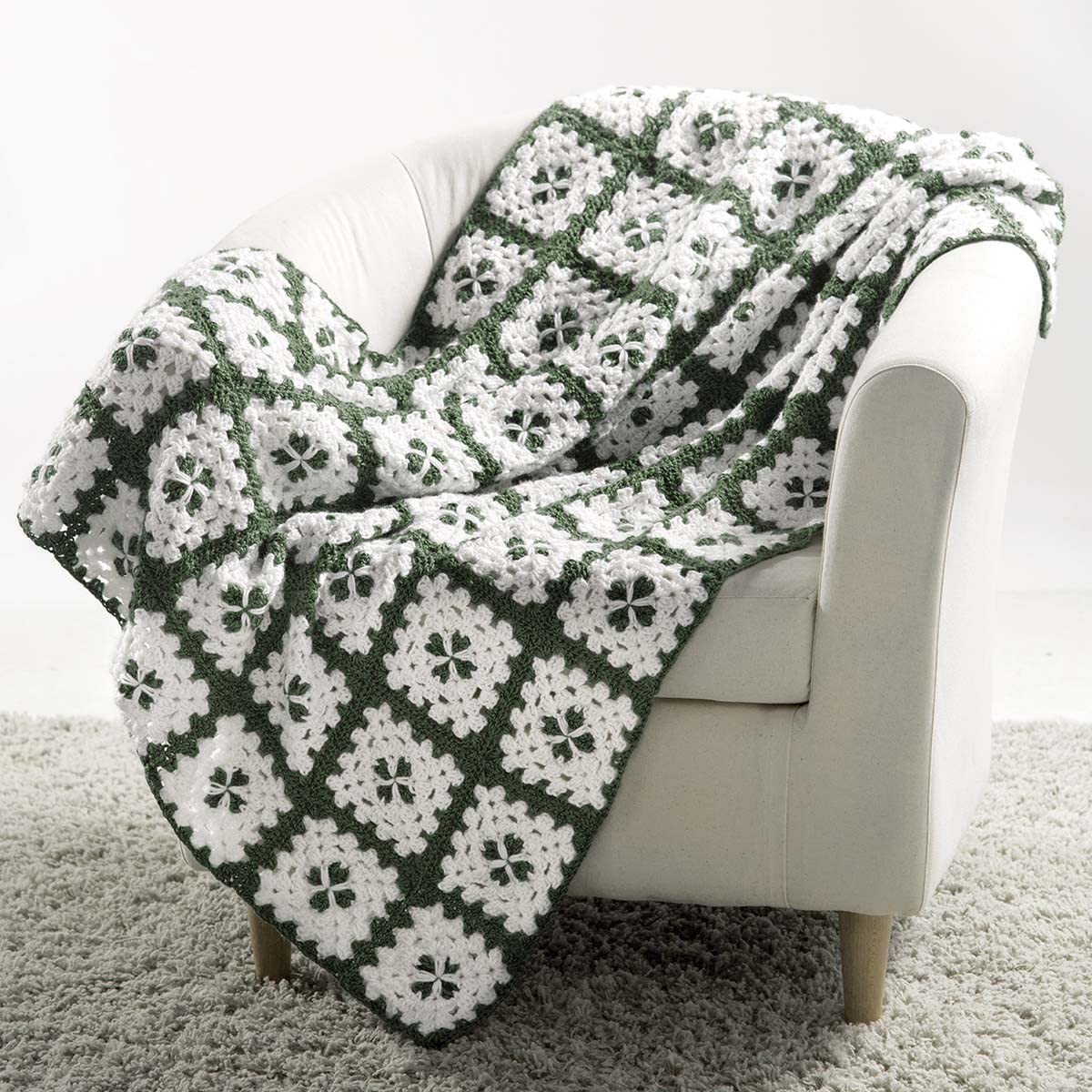 Herrschners Premier Fields of Clover Crochet Afghan Kit