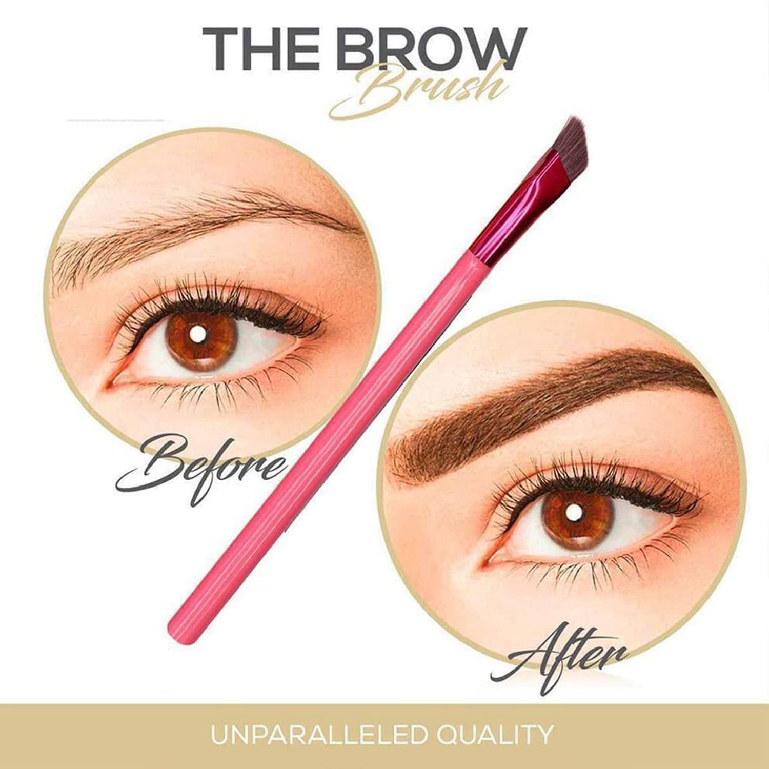 Multi Function Eyebrow Brush, Novahebe Multi-function Eyebrow Brush, Eye Brow Concealer Contour Brush, Three-dimensional Concealer Makeup Brush Angled Eyebrow Hairline Brush (2 PCS)