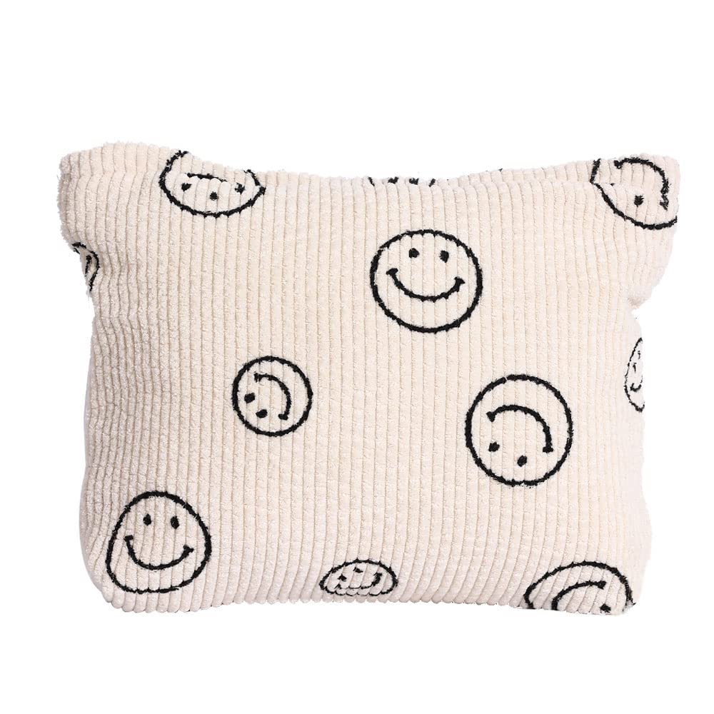 LYDZTION Smiley Face Makeup Bag Cosmetic Bag for Women,Large Capacity Canvas Makeup Bags Travel Toiletry Bag Accessories Organizer