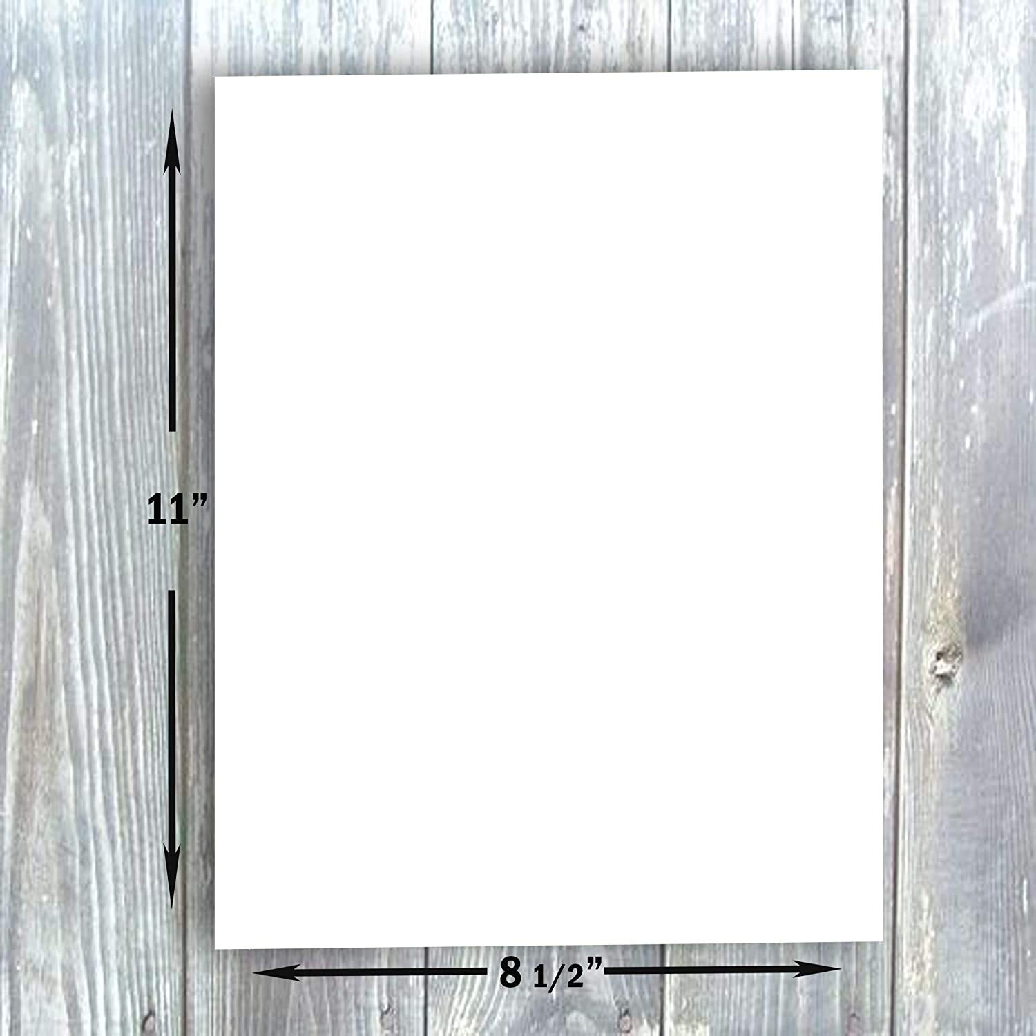 Hamilco White Glossy Cardstock Paper - 8 1/2 x 11" 80 lb Cover Card Stock - 50 Pack