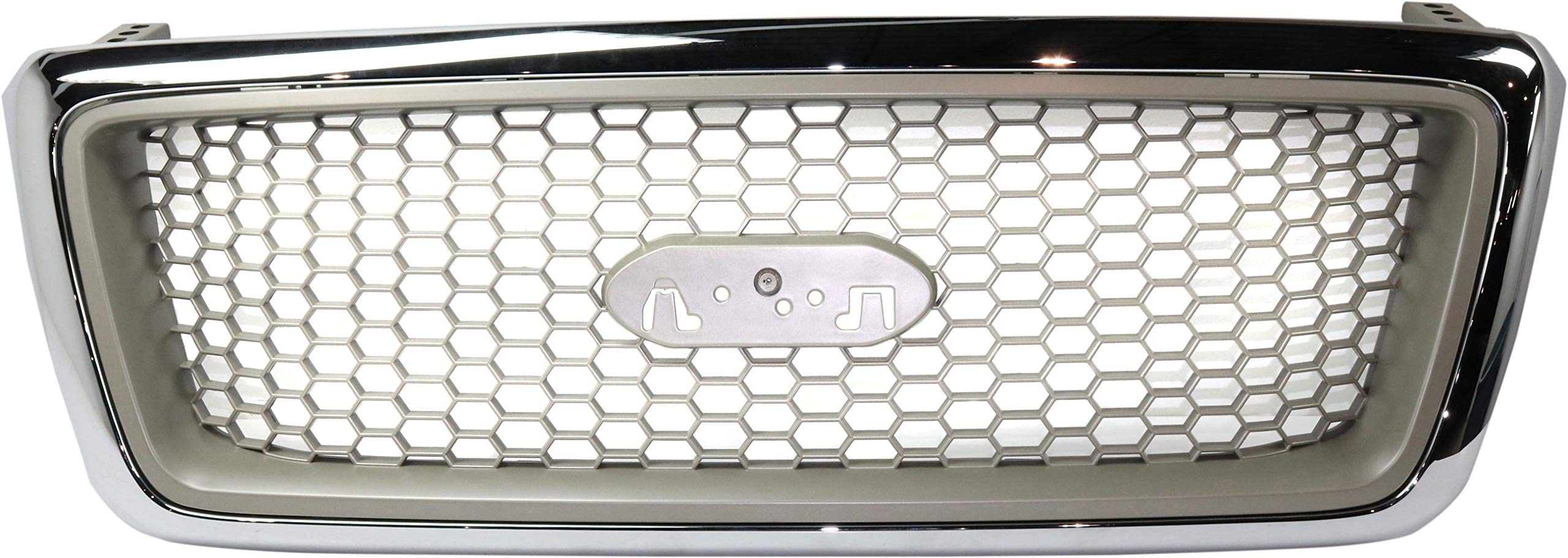 Garage-Pro Grille Assembly Compatible with 2004-2008 Ford F-150 Chrome Shell/Beige Honeycomb Insert, New Body Style