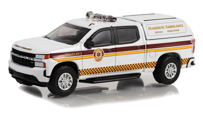 Greenlight 67040-E First Responders Series 1 - 12020 Chevy Silverado - Narberth Ambulance Special Operations - Narberth, Pennsylvania 1/64 Scale Diecast