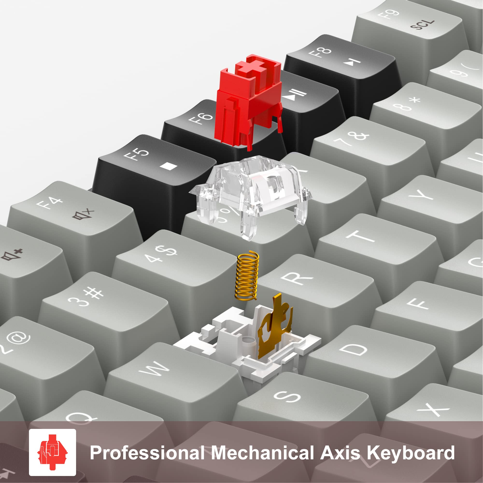 MageGee Mechanical Keyboard, Wired Gaming Keyboard Backlit Ultra-Slim USB Keyboards with Red Switches 81 Keys for PC Windows Computer Laptop(Black Grey)…