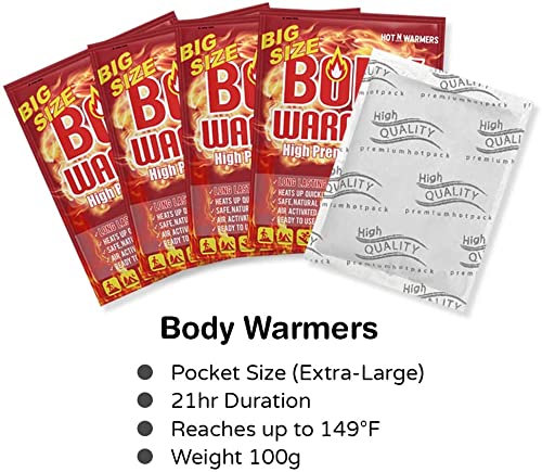 HOTnWARMERS Compatible for Hand & Body Warmers Long Lasting, Disposable (Body10 + Hand10Count)