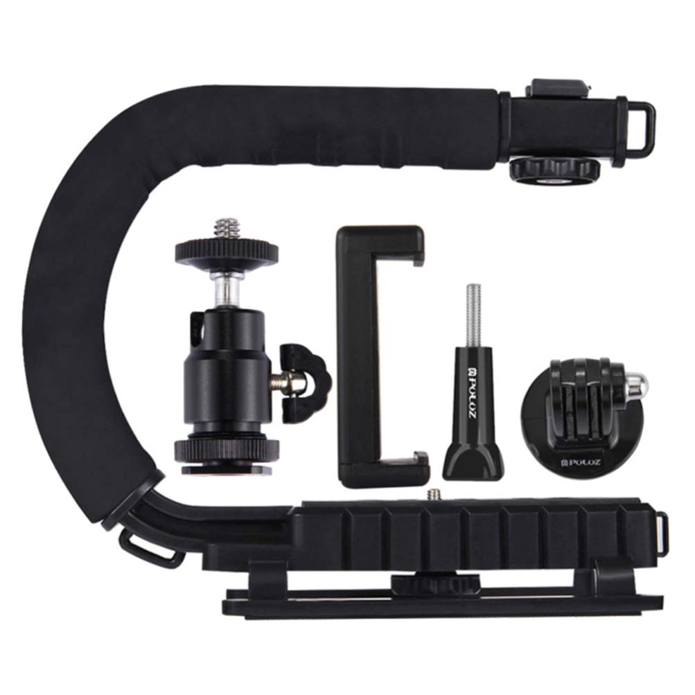 Hemobllo U-Shaped Portable C-Frame Set Camera Equipment U Shape Camera Mount Handle Grip Video Action Stabilizing Vlogging Video Stabilizer Gimbal Camera Mount Cell Phone Metal Low Frame