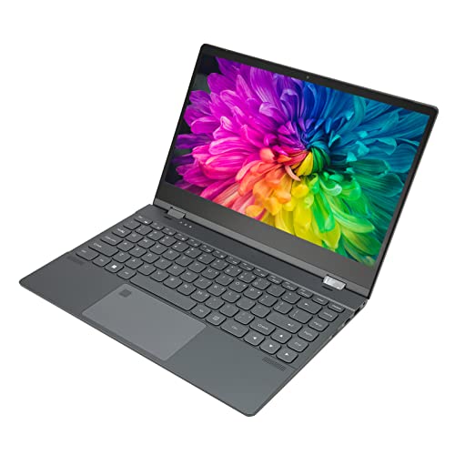HEEPDD 14.1 Inch Laptop, Gray 12G RAM FHD IPS 100-240V 3840x2160 Resolution Laptops Computer 360 Degree Flip for Windows 10 11 (US Plug 256GB)