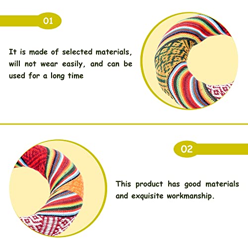 Karma Crafter Silk Brocade Cushion Pillow for Tibetan Singing Bowl Handmade in Nepal Round Cushion for Sound Bowls (6 Inches, Rainbow)