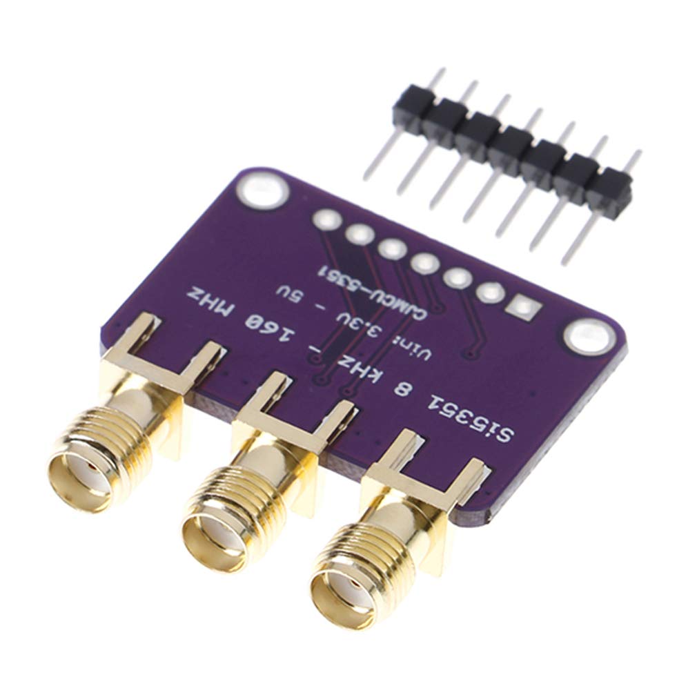 HiLetgo Si5351A I2C 25MHZ I2C High Frequency Signal Generator Breakout Board Square Wave Frequency Generator Signal Generator 8KHz to 160MHz 3-5VDC