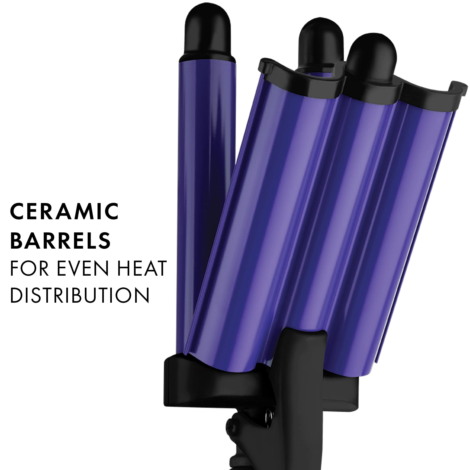 Hot Tools Pro Signature 3 Barrel Hair Waver | Long Lasting Waves (Jumbo Size)