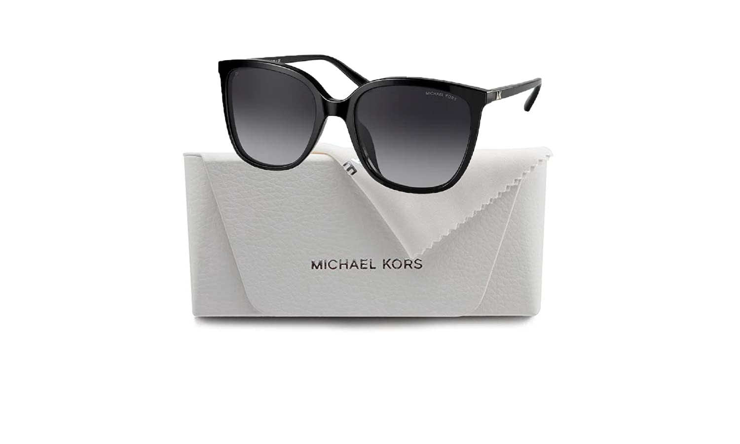 Michael Kors MK2137U 3005T3 57MM Black/Dark Grey Polarized Square Sunglasses for Women+ BUNDLE With Designer iWear Eyewear Kit