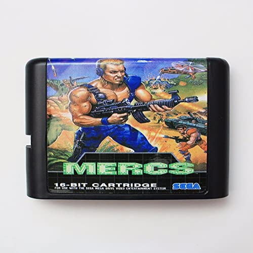 Mercs 16 Bit MD Game Card For Sega Mega Drive For Genesis (Black)