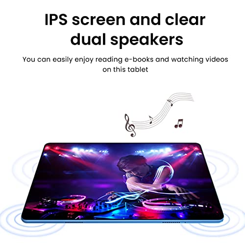 HEEPDD Gaming Tablet, 100β240V 5GWIFI 10 Inch Tablet 1960x1080 IPS HD Big Screen 11 for Travel (Blue)